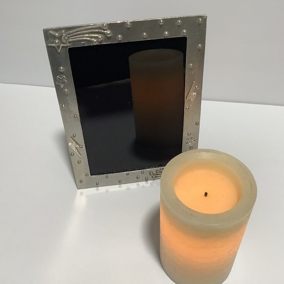 Other | Black Scrying Mirror Silver Rectangular Frame Stars Reflection ...